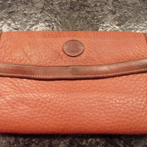 Dooney & Bourke | Bags | Dooney Bourke Natural Leather Trifold Wallet ...